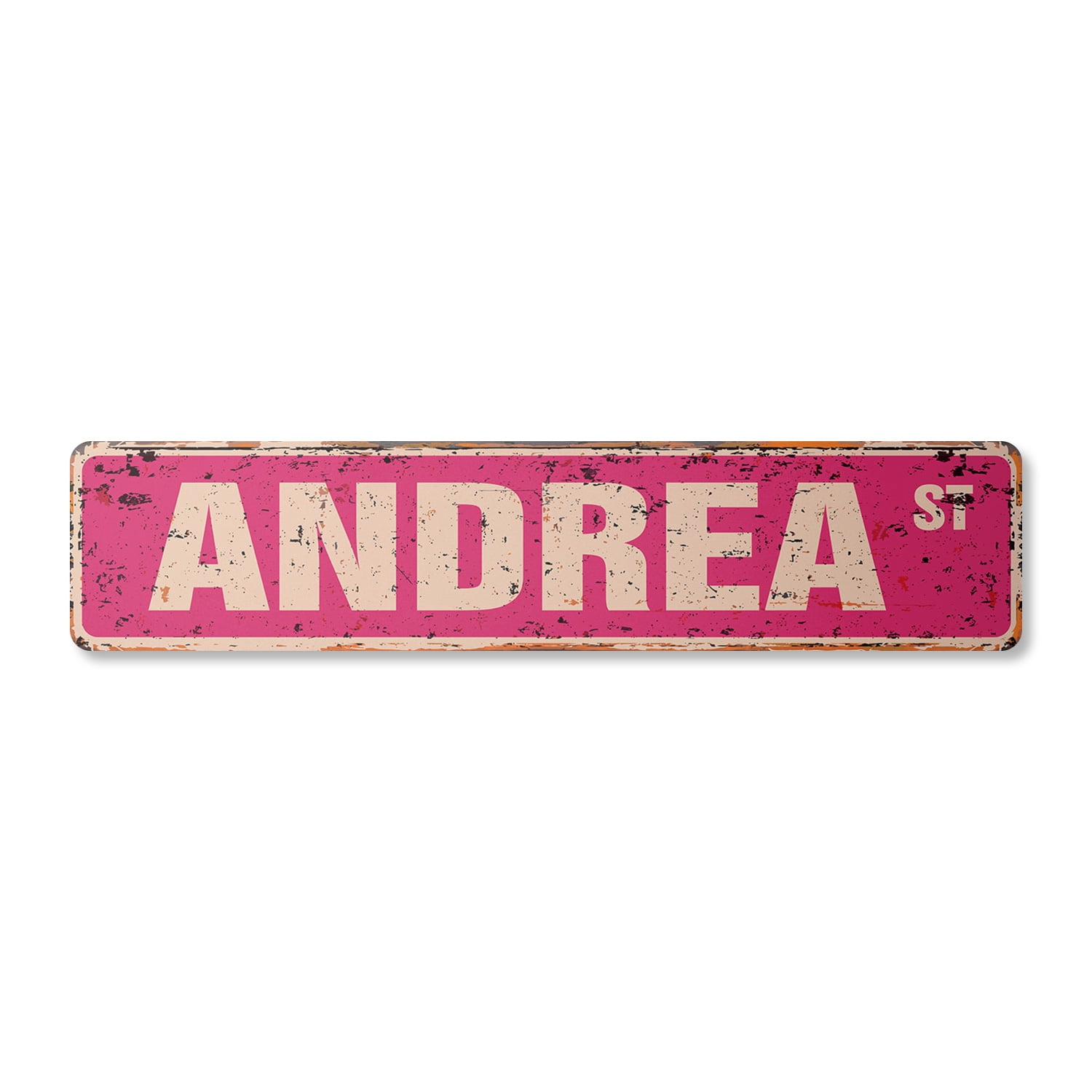 ANDREA Vintage Plastic Street Sign Childrens Name Room Sign | Indoor ...