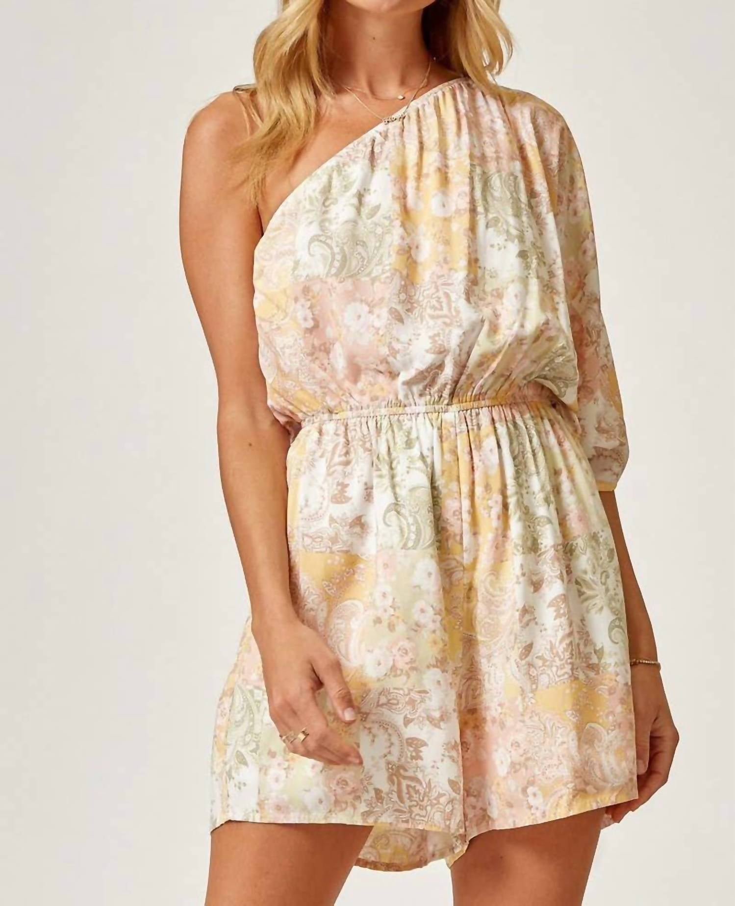 Andree By Unit Emily Plus One Shoulder Romper - Walmart.com
