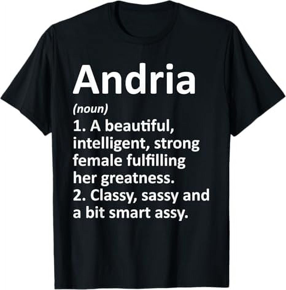ANDRIA Definition Personalized Name Funny Christmas Gift T-Shirt ...