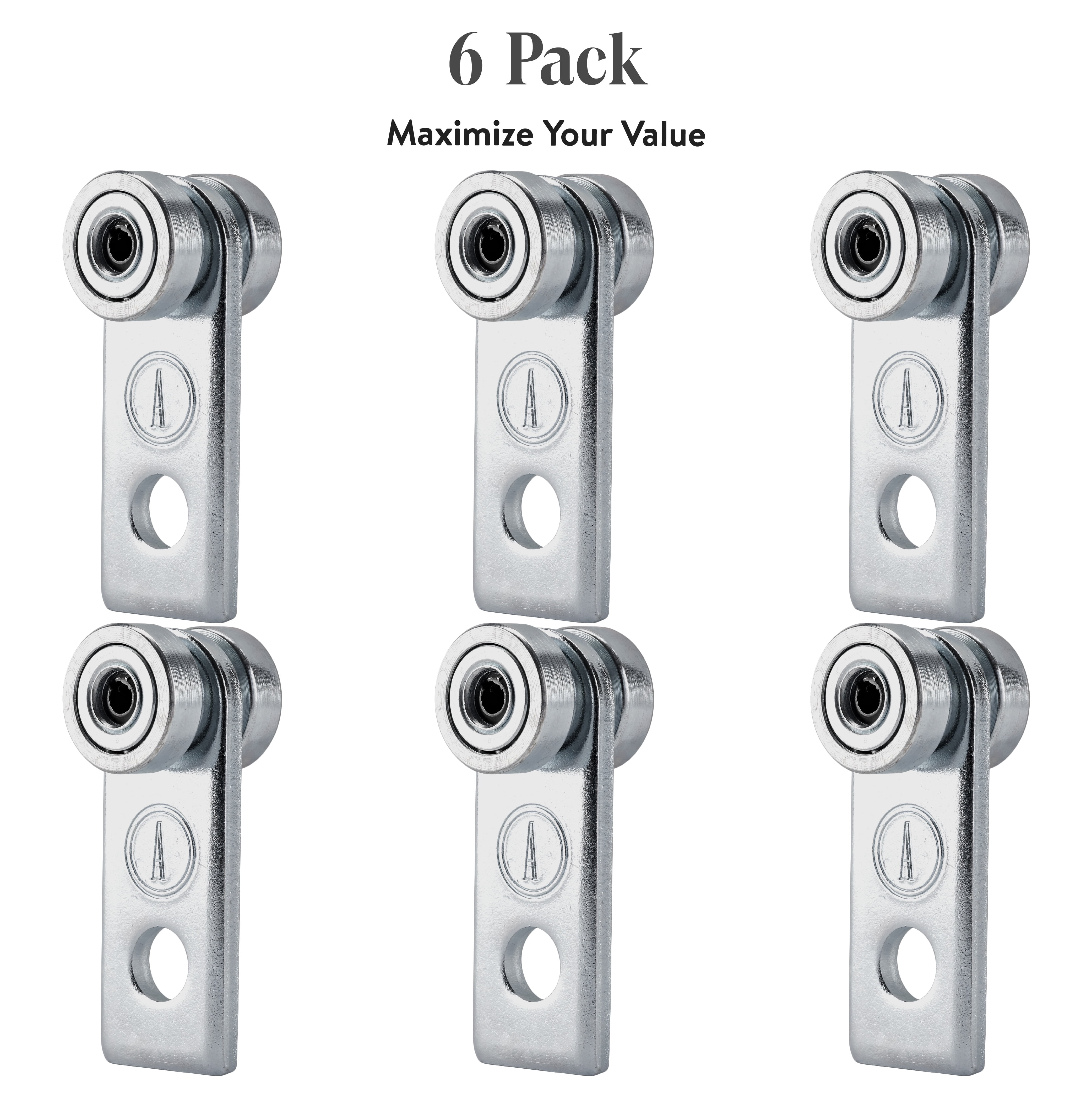 ANDUSTRIAL- 2 Bearing Trolley Assembly Rollers - Silver Finish: Electro ...