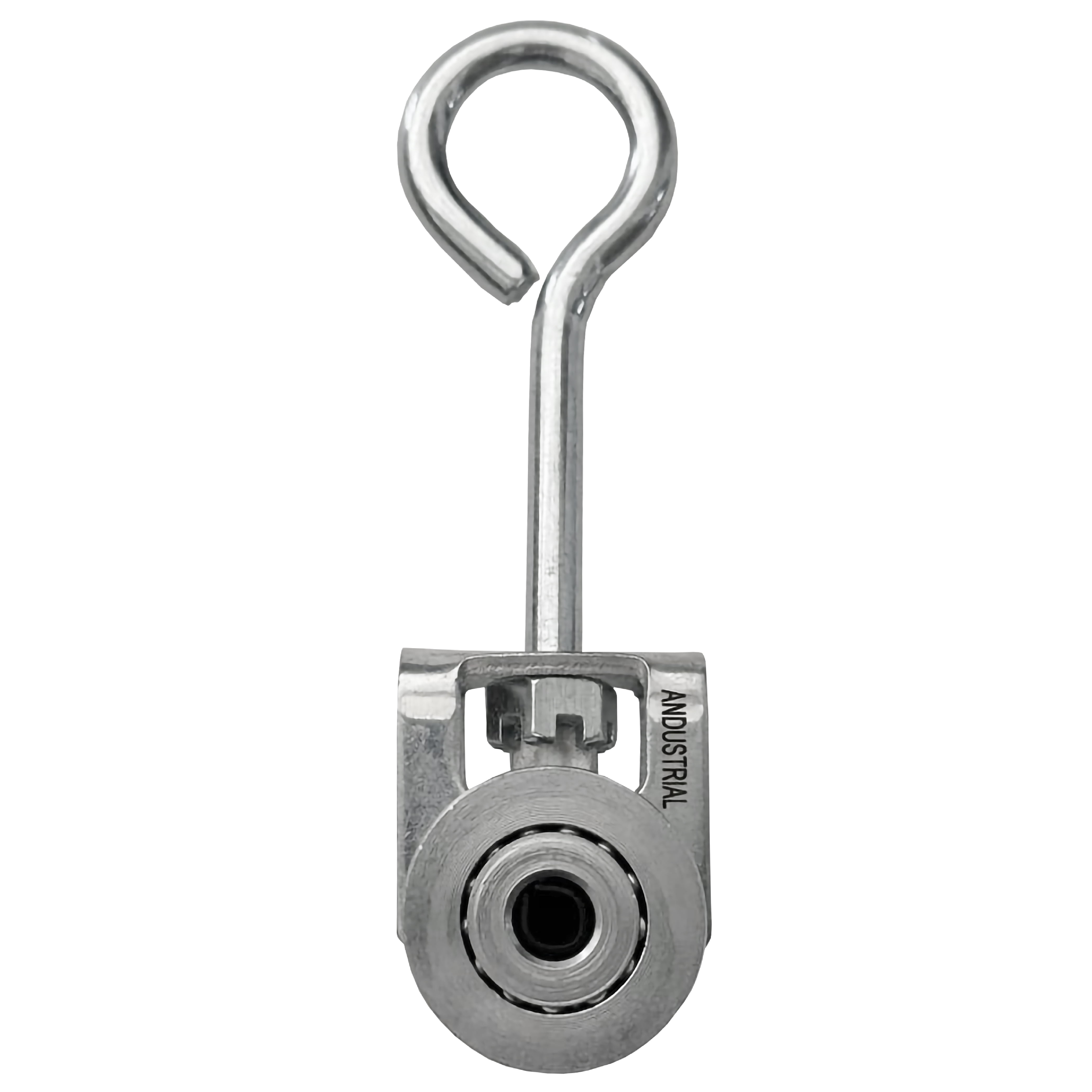 ANDUSTRIAL - 2 Wheels Trolley Assembly Roller With Eye Hook/Loop ...