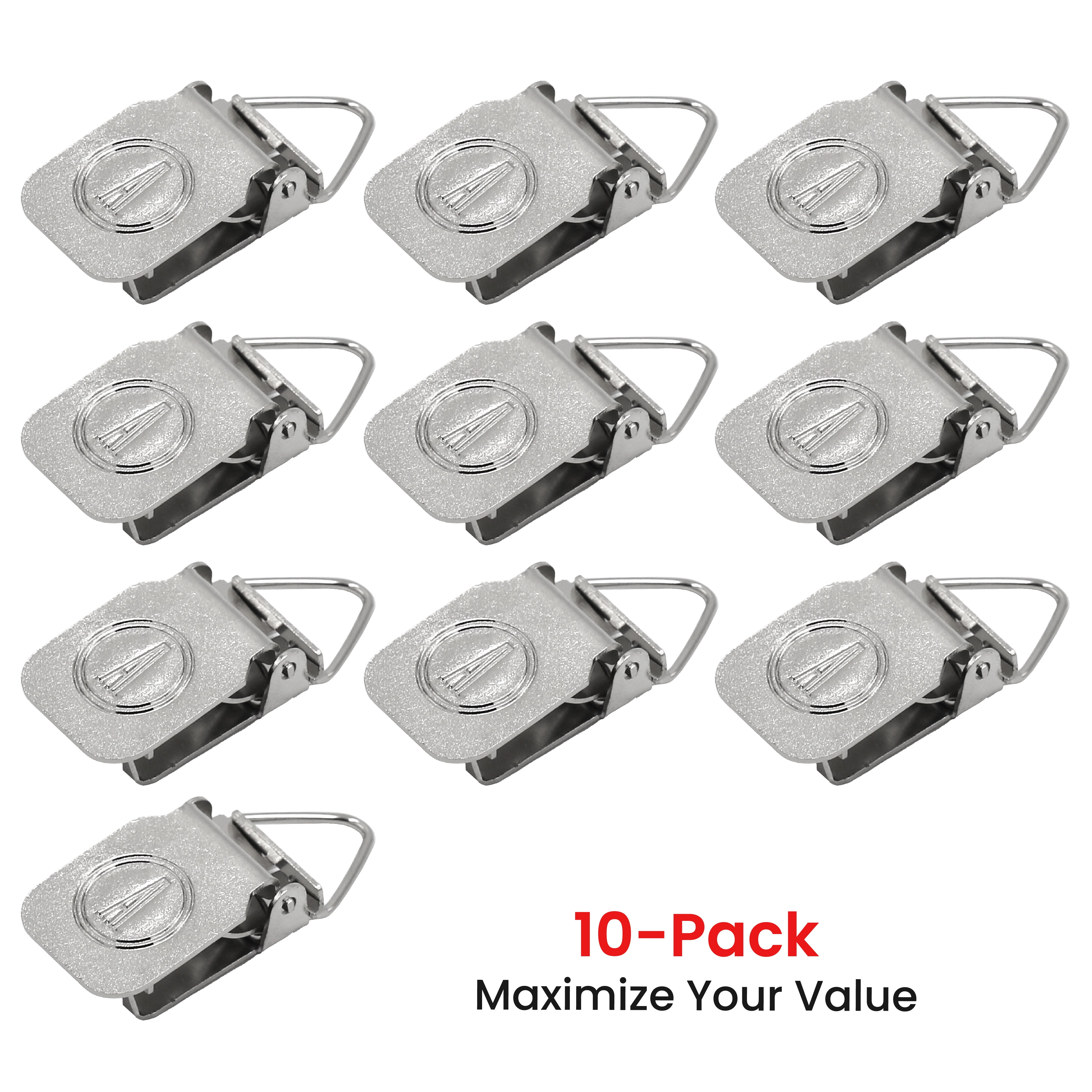 ANDUSTRIAL - Small Strong and Durable Nickle Plated Steel Clips/Clamps ...