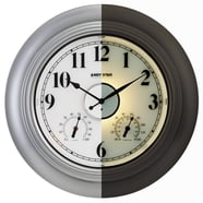 Bey-Berk Brass and Ash Wood Tide Clock/Barometer/Thermometer WS417 ...