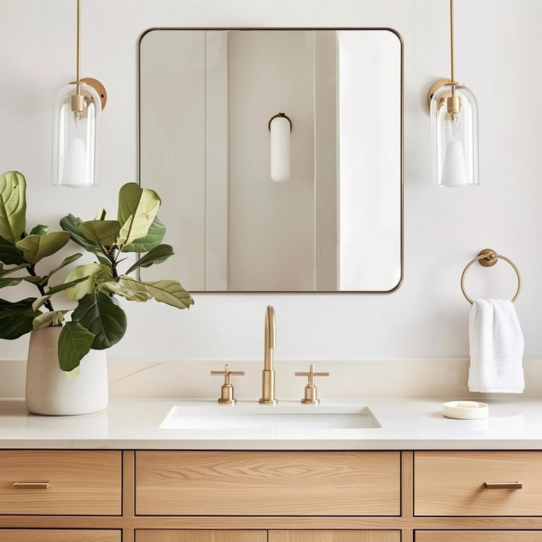 bathroom mirror design square