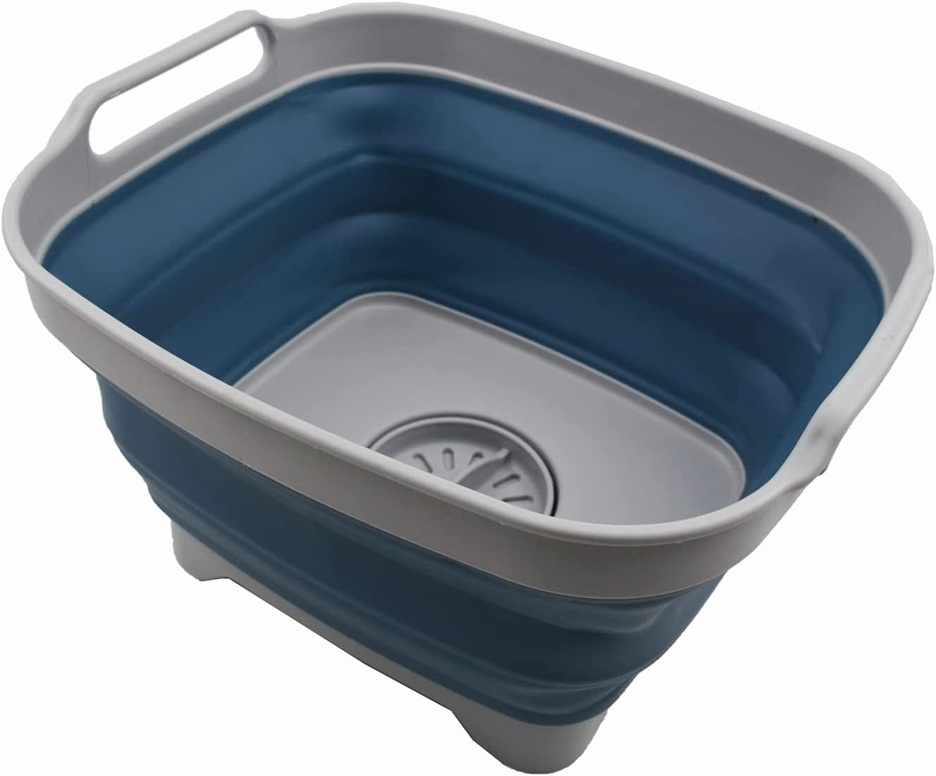ANDYYOUTING 7.5L (2 Gal) Collapsible Dishpan w/ Drain Plug - Foldable ...