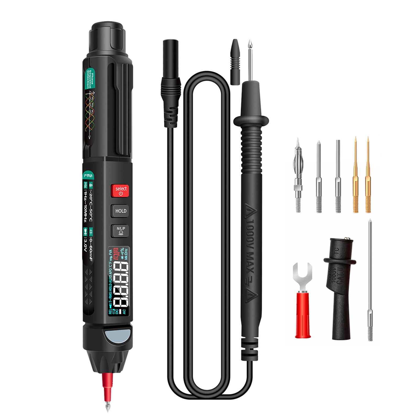 ANENG A3008 Pen Multimeter 6000 Counts Digital Multimeter Meter Tester ...