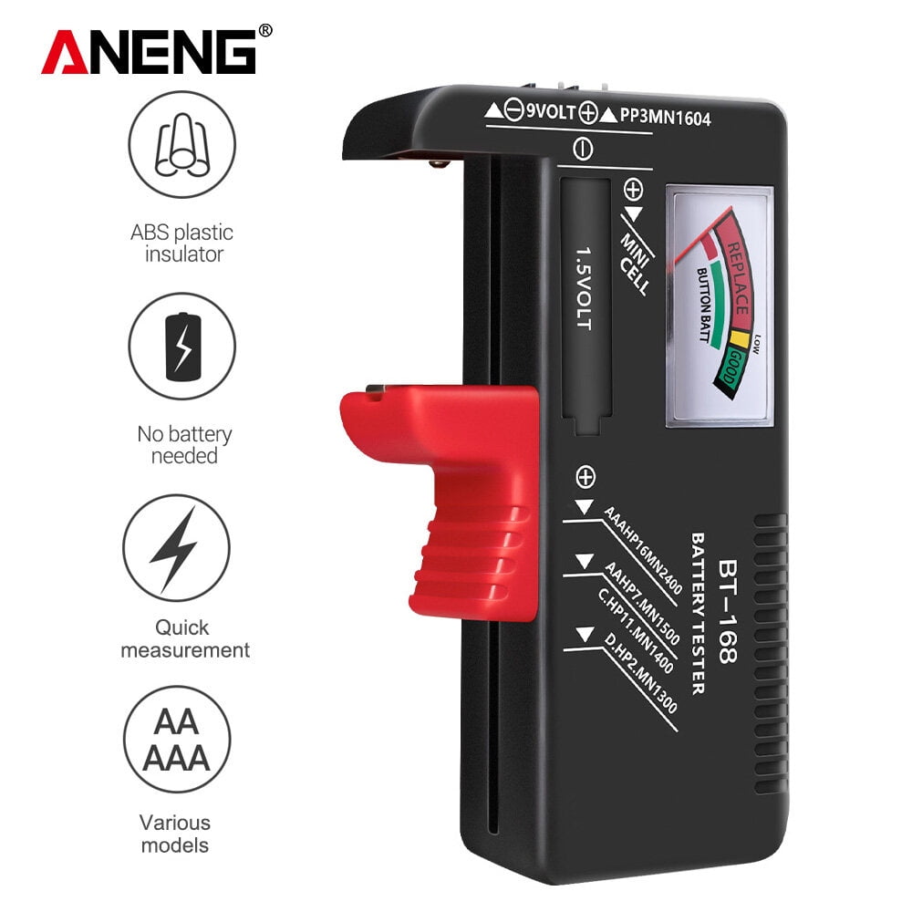 ANENG BT-168 Button-Battery Checker Universal Pointer Display Tester 1 ...
