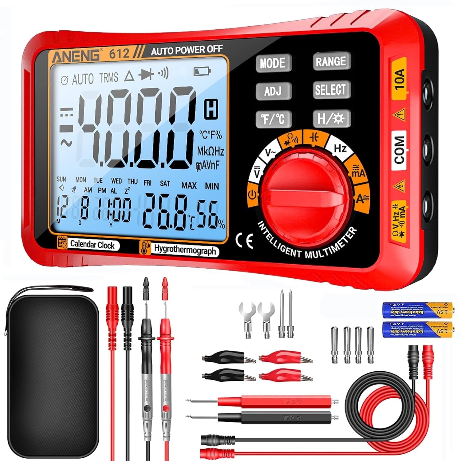 ANENG Multimeter,4000 Counts Voltage Tester,Auto-Ranging TRMS Volt ...