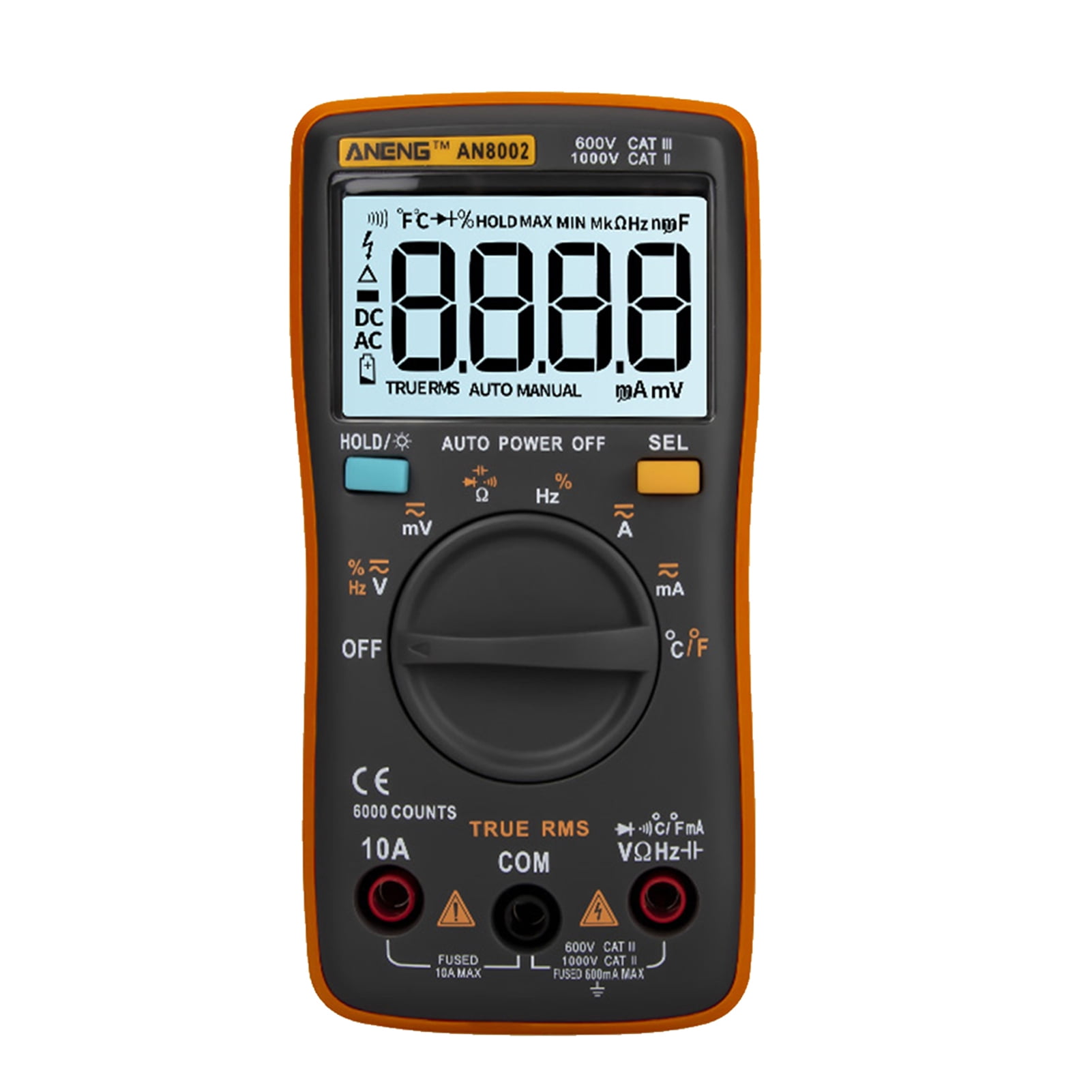 ANENG Multimeter,6000 RMS Voltmeter Handheld Universal Meter RMS ...