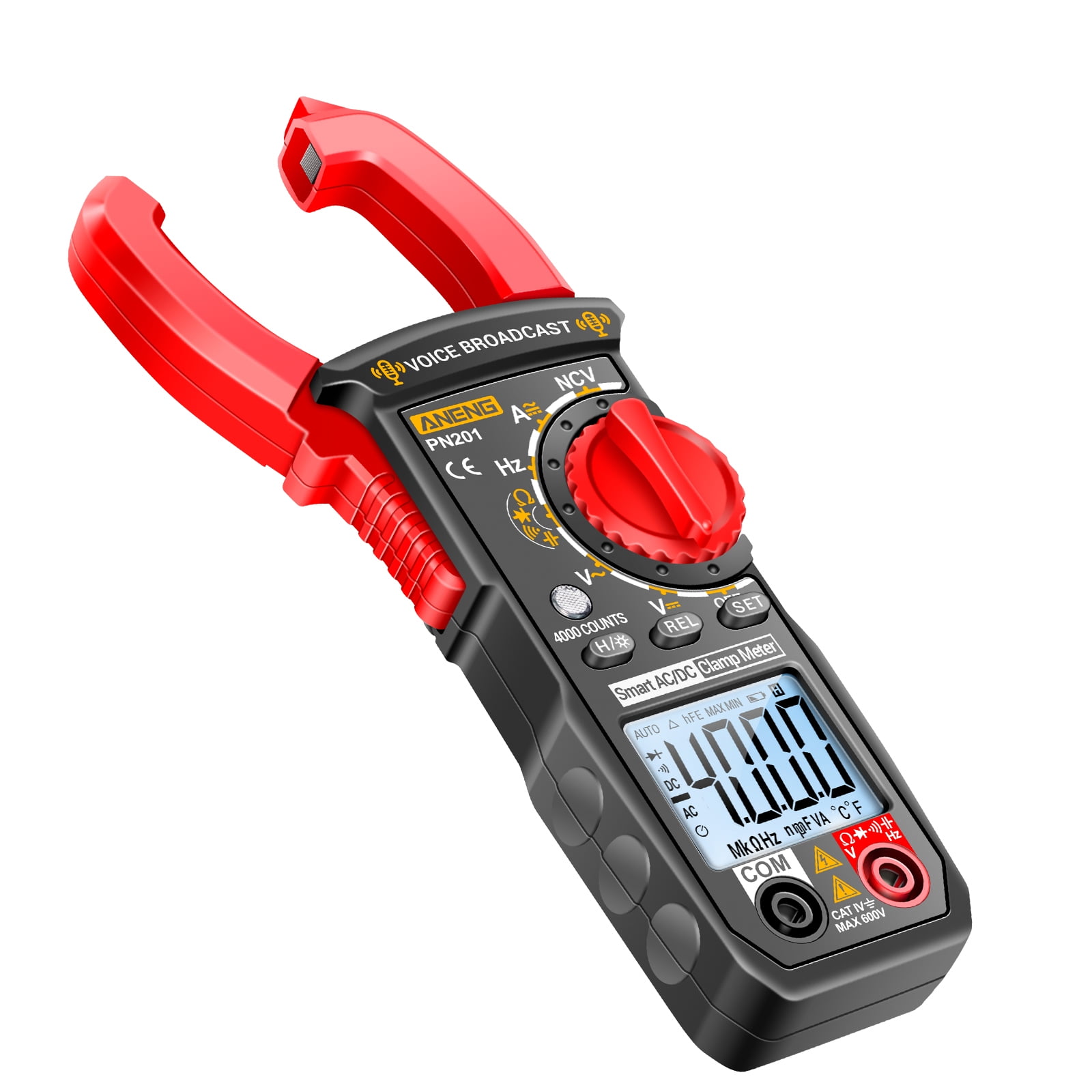 ANENG Multimeters,NCV Amp Ohm Meter Tester 4000 Measures Current ...