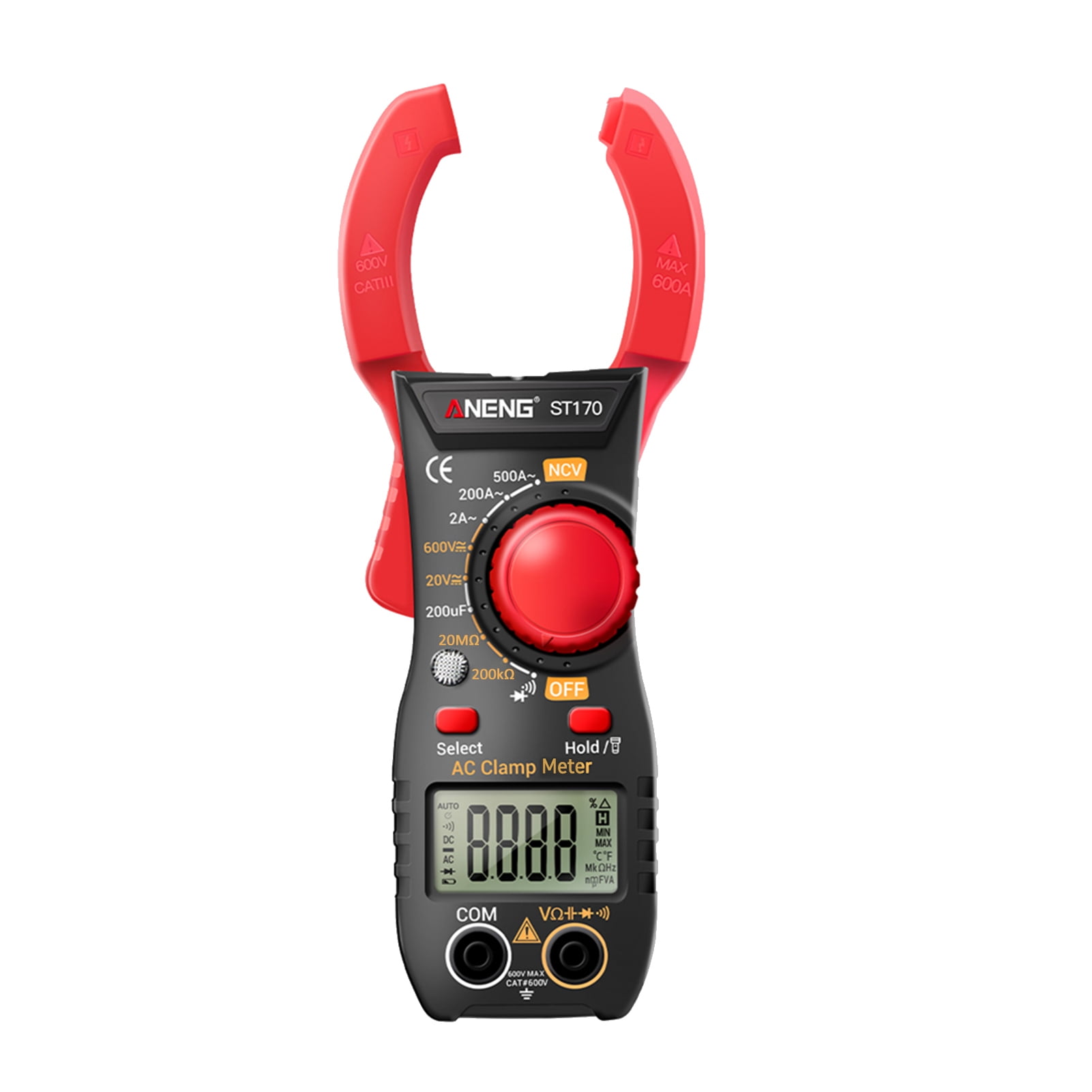 Clamp Meter,1999 Lcd Screen Meter 1999 Lcd Led Ncv Induction Tester Led ...