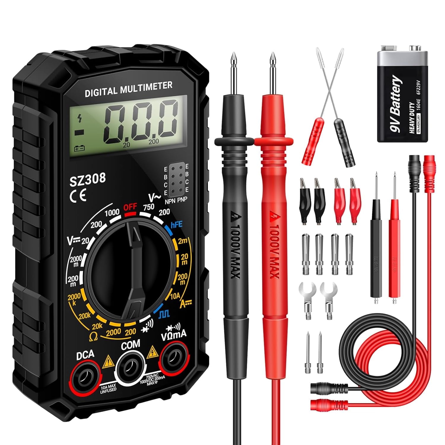ANENG SZ308 Digital Multimeter, Dc AC Voltmeter Ensure VoltageCurrent ...