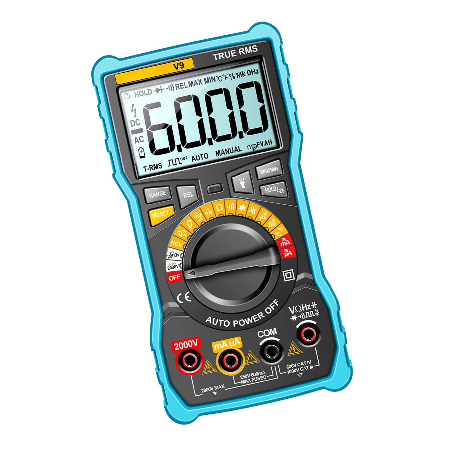 ANENG V9 Smart Professional Digital Multimeter 6000 Counts 2000V ...