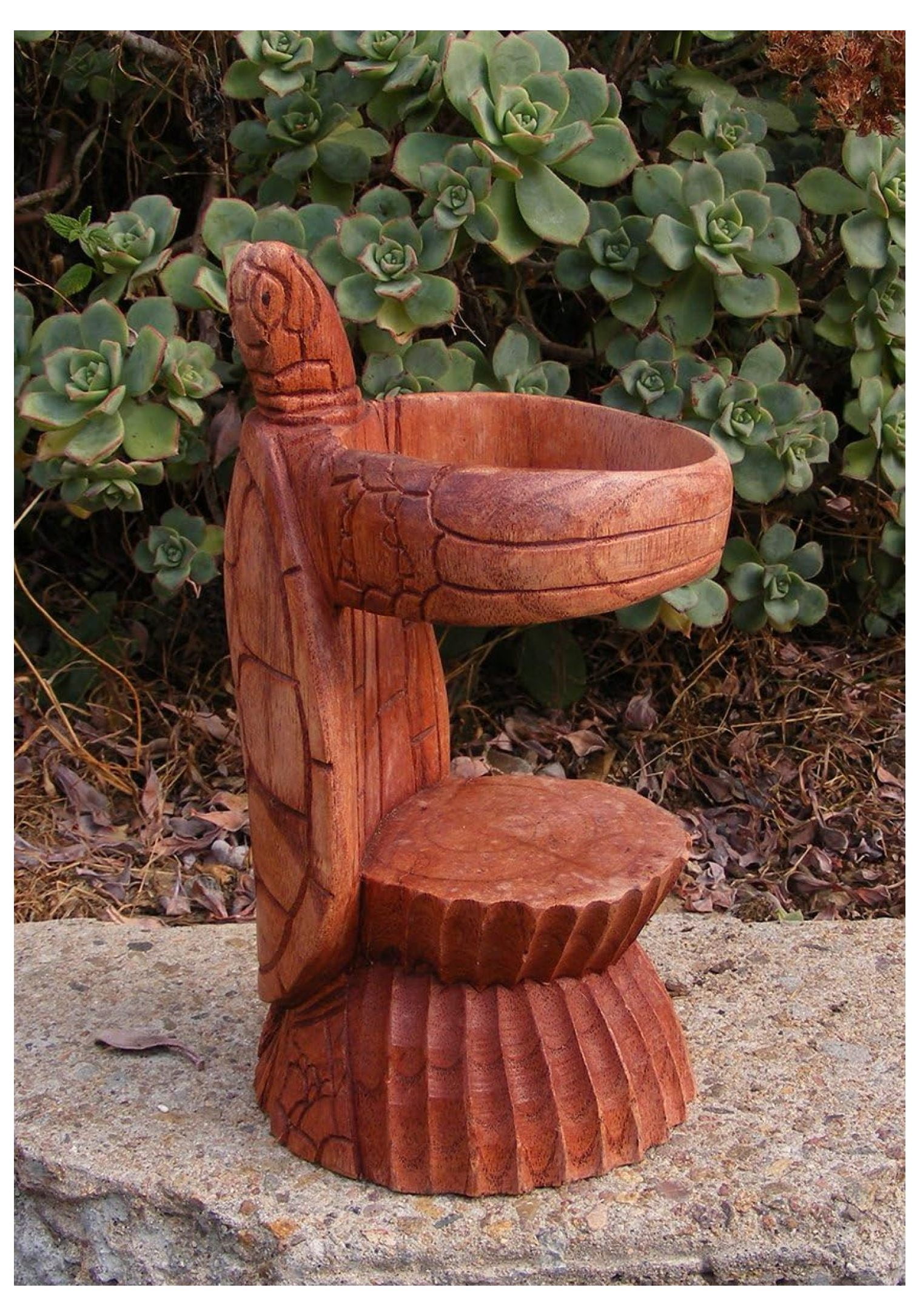 ANEWNICE VERSAINSECT l Nautical Turtle Hono Wood Statue Wine Bottle ...