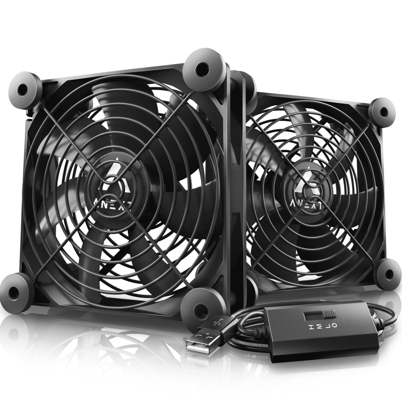 ANEXT, 120mm USB Computer Fan Black, 120mm Fan, Silent Fan for Receiver ...