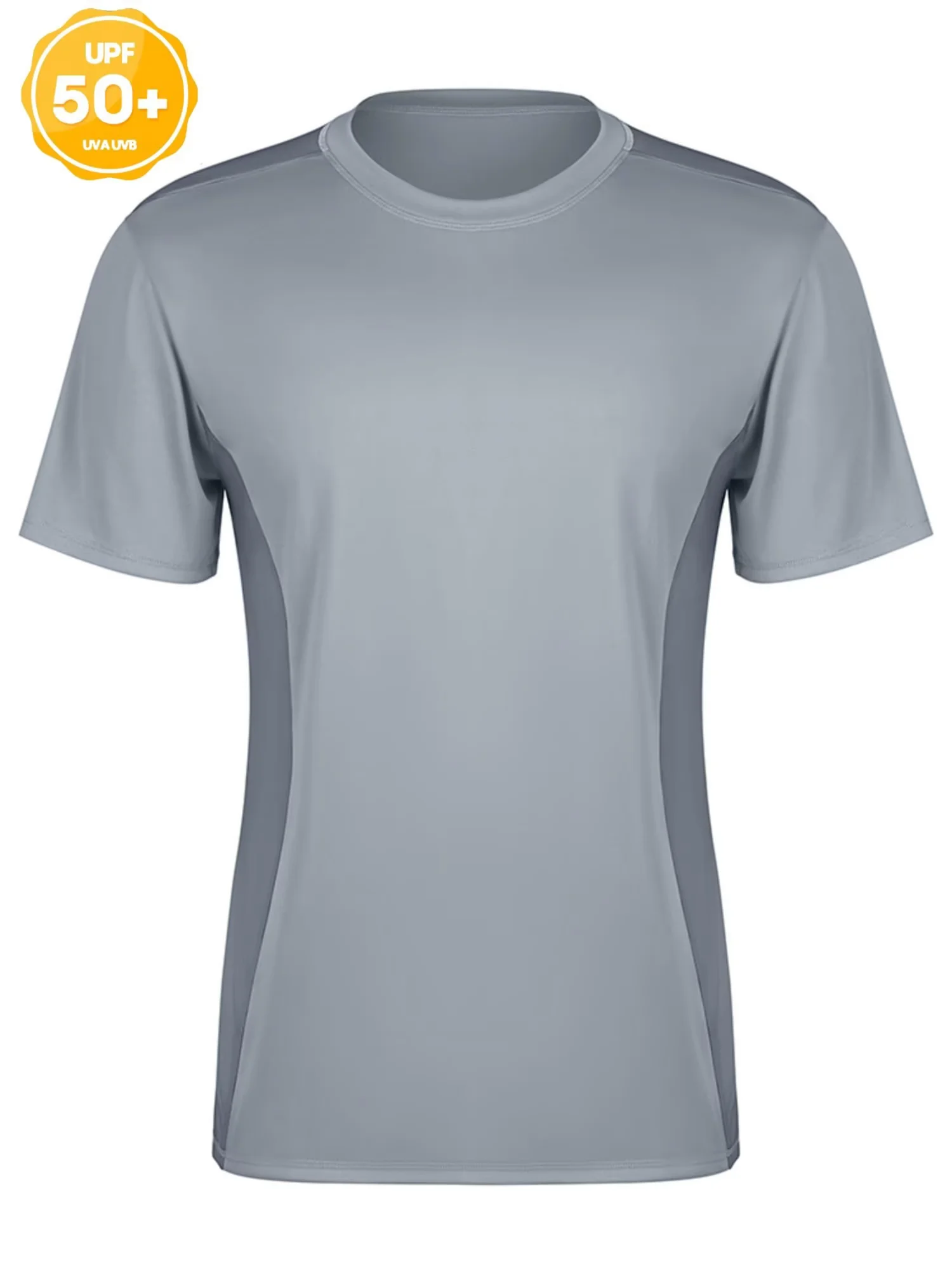 ANFERRY Short Sleeve Rash Guards for Men Color Block UPF50+ Sun ...