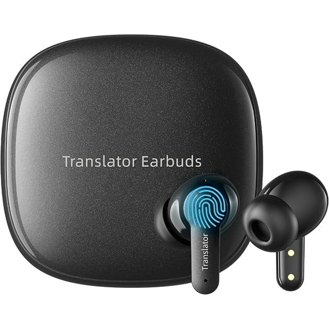 ANFIER Offline Translator Earbuds M3 Language Translator Device Black Translation Earbuds ...