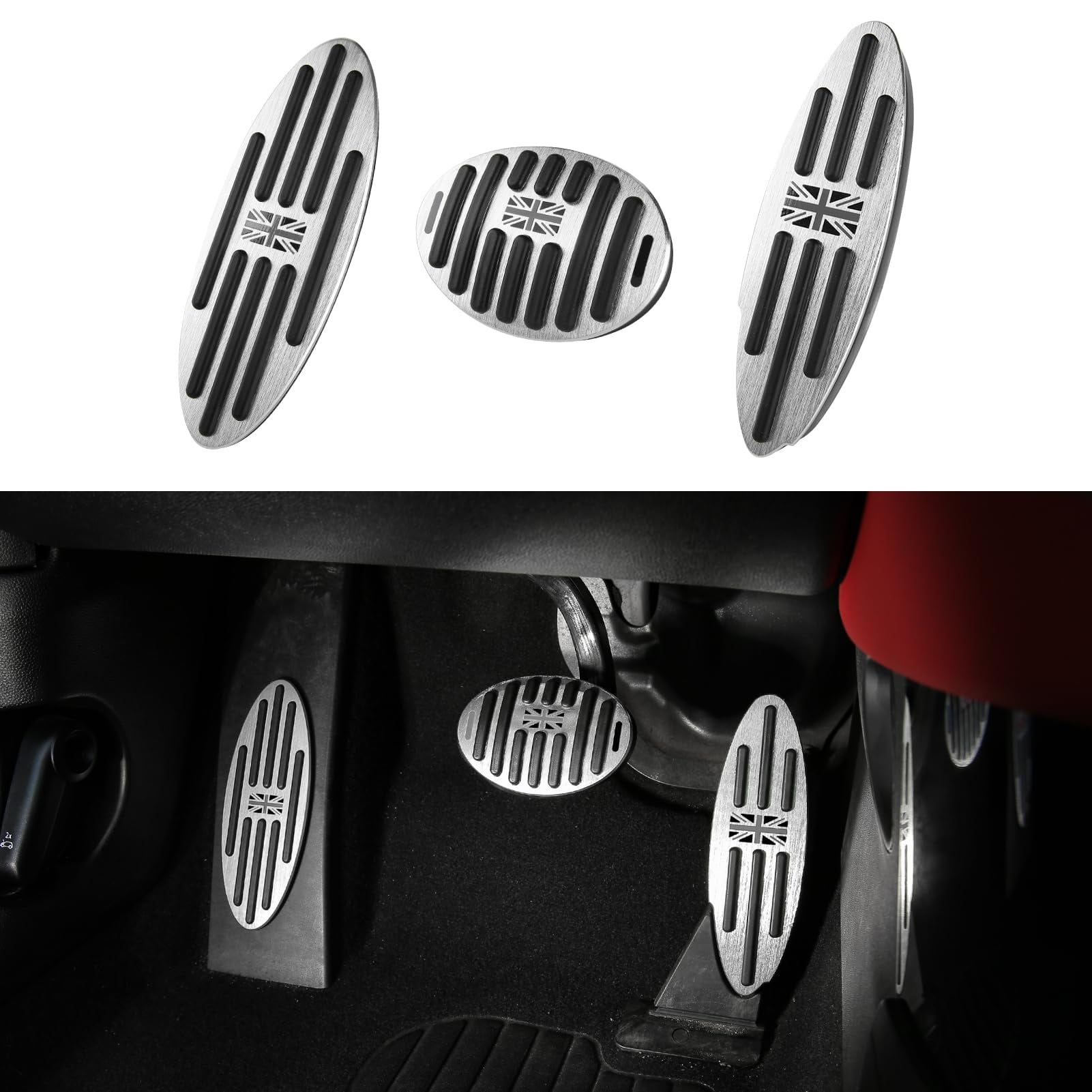 ANFOKAS for Mini Cooper Accessories Anti-Slip Sporty Auto Pedals Foot ...