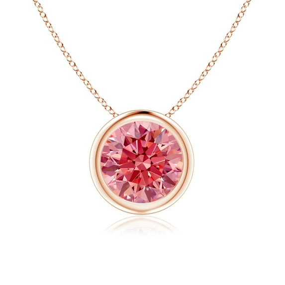 ANGARA IGI Certified Lab Grown 1.25 Ct Pink Diamond Solitaire Pendant ...