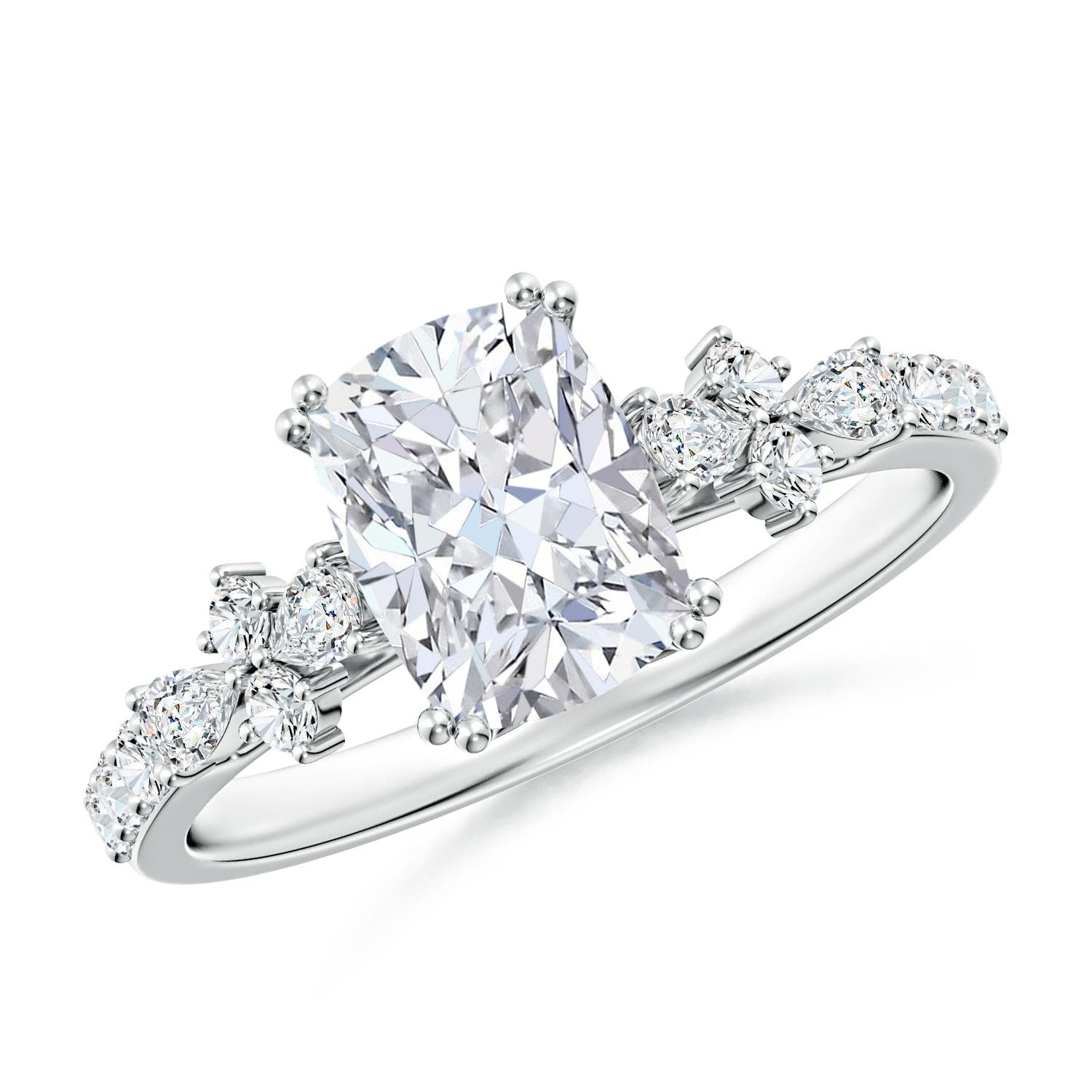 ANGARA IGI Certified Lab Grown Cushion Diamond Engagement Ring for ...