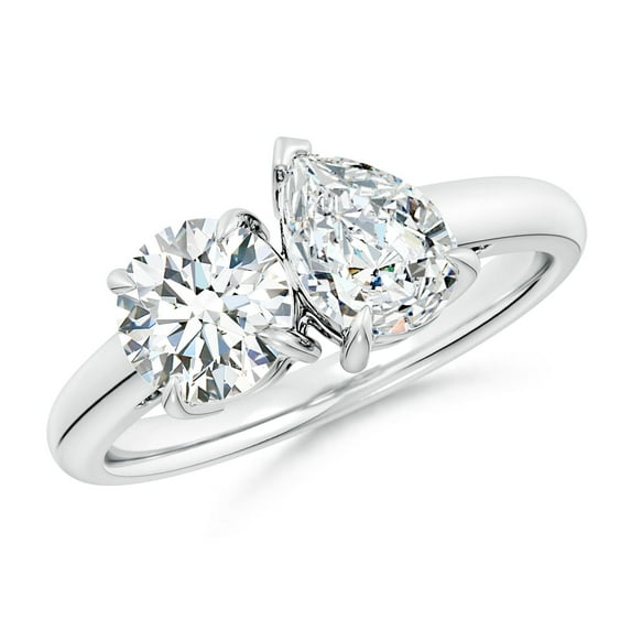 ANGARA IGI Certified Lab Grown 1.03 Ct Diamond 2-Stone Engagement Ring ...