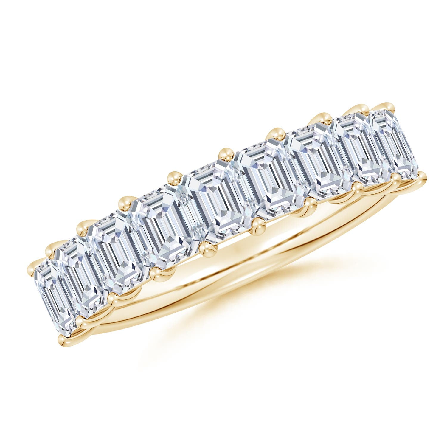 ANGARA IGI Certified Lab Grown 1.8 Ct Diamond Half Eternity Wedding ...