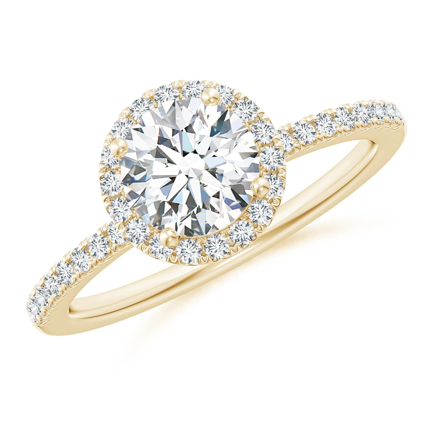 ANGARA IGI Certified Lab Grown 1 Ct Diamond Halo Engagement Ring for ...