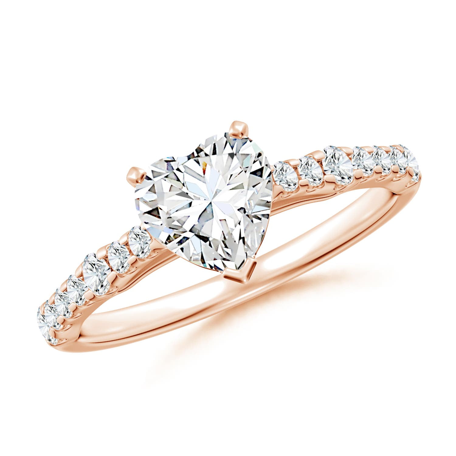 ANGARA IGI Certified Lab Grown 1 Ct Heart Diamond Engagement Ring for ...