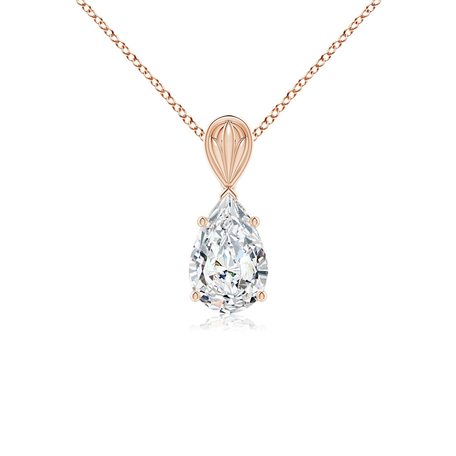 ANGARA IGI Certified Lab Grown 1.5 Ct Diamond Pendant for Women in 14K ...