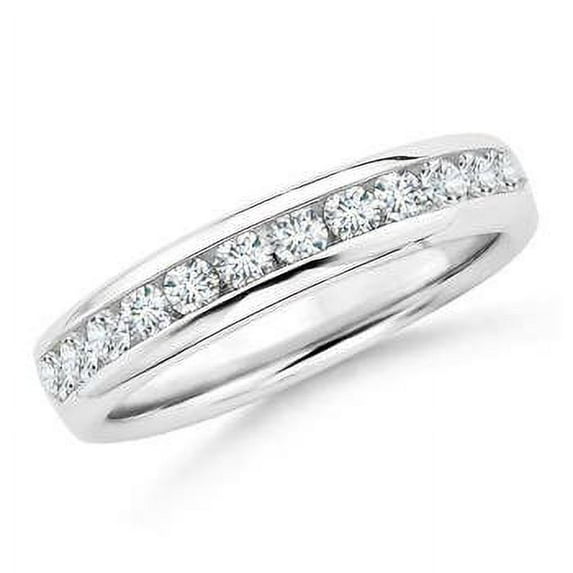 ANGARA Lab Grown Channel Set Diamond Half Eternity Wedding Ring for ...