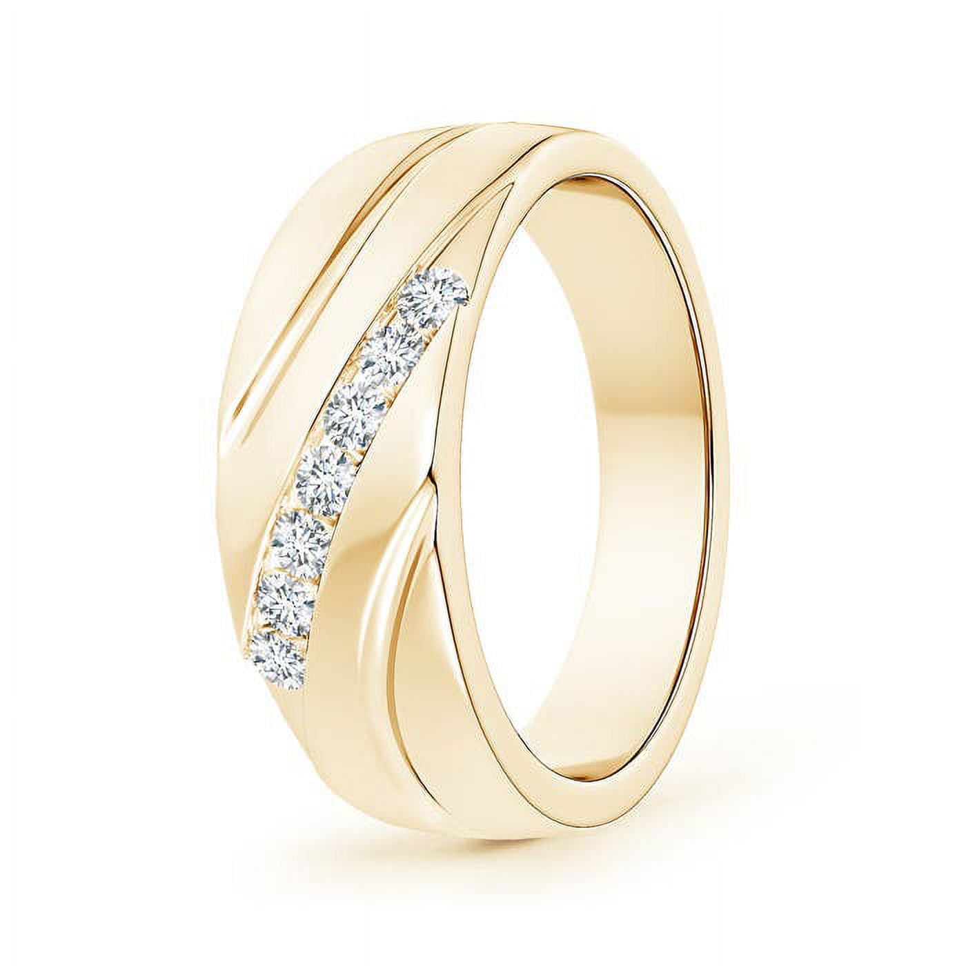 ANGARA Lab Grown Channel-Set Slanted Diamond 7-Stone Wedding Ring for ...