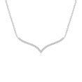 ANGARA Lab Grown Diamond Curved Necklace for Women in 14K White Gold ...