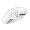 ANGARA Lab Grown Diamond Sagittarius Signet Ring for Women in 14K White ...
