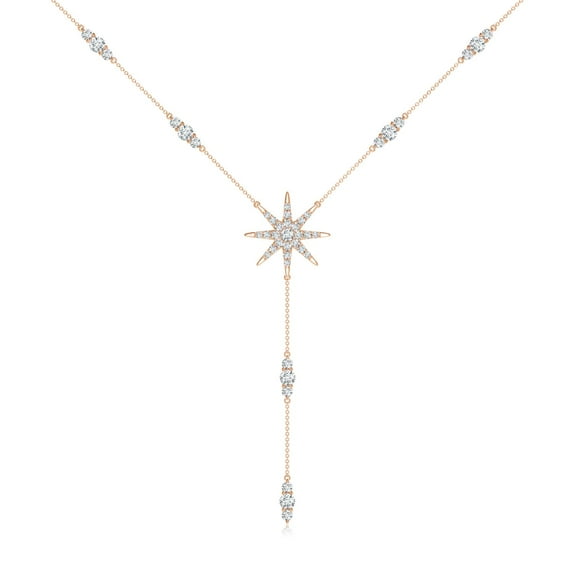 ANGARA Lab Grown Diamond Starburst Lariat Style Necklace for Women in ...