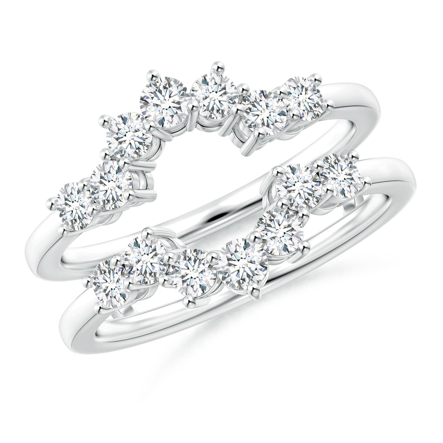 ANGARA Lab Grown Diamond Sunburst Ring Wrap for Women in 14K White Gold ...