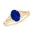 ANGARA Lab Grown 1.55 Ct Blue Sapphire Celtic Knot Engagement Ring for ...