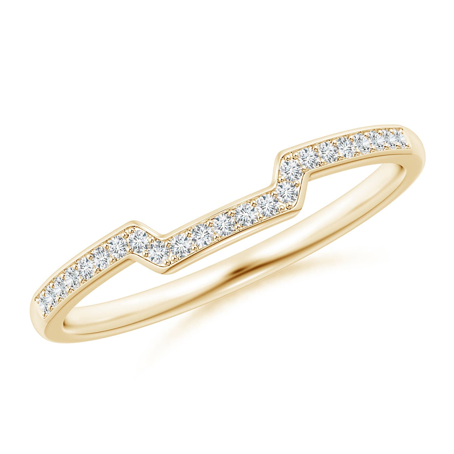 ANGARA Lab Grown Pave-Set Diamond Square-Shaped Wedding Ring for Women ...