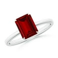 ANGARA Lab Grown 1.6 Ct Solitaire Emerald-Cut Ruby Classic Engagement ...