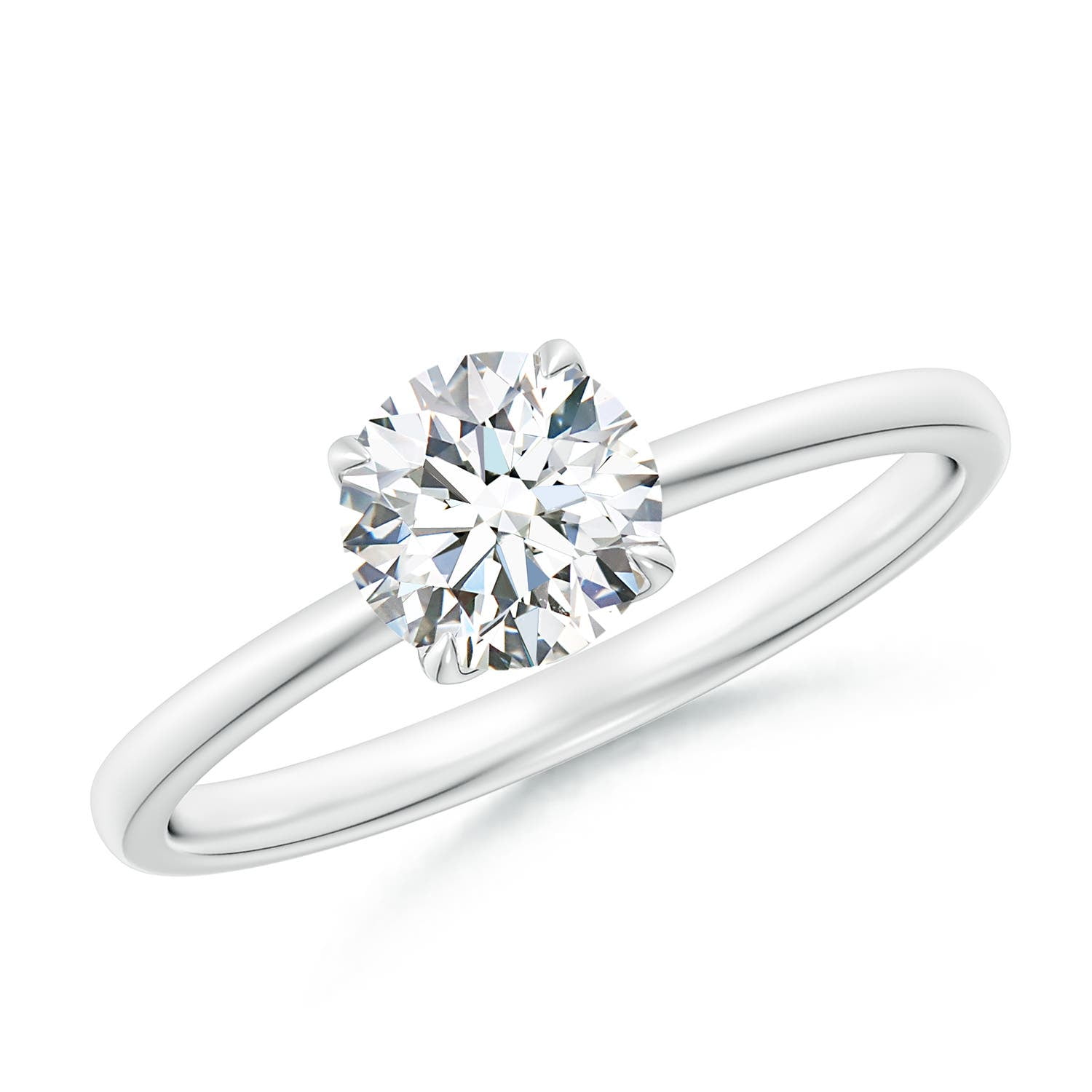 ANGARA Lab Grown Solitaire Round Diamond Classic Engagement Ring for ...