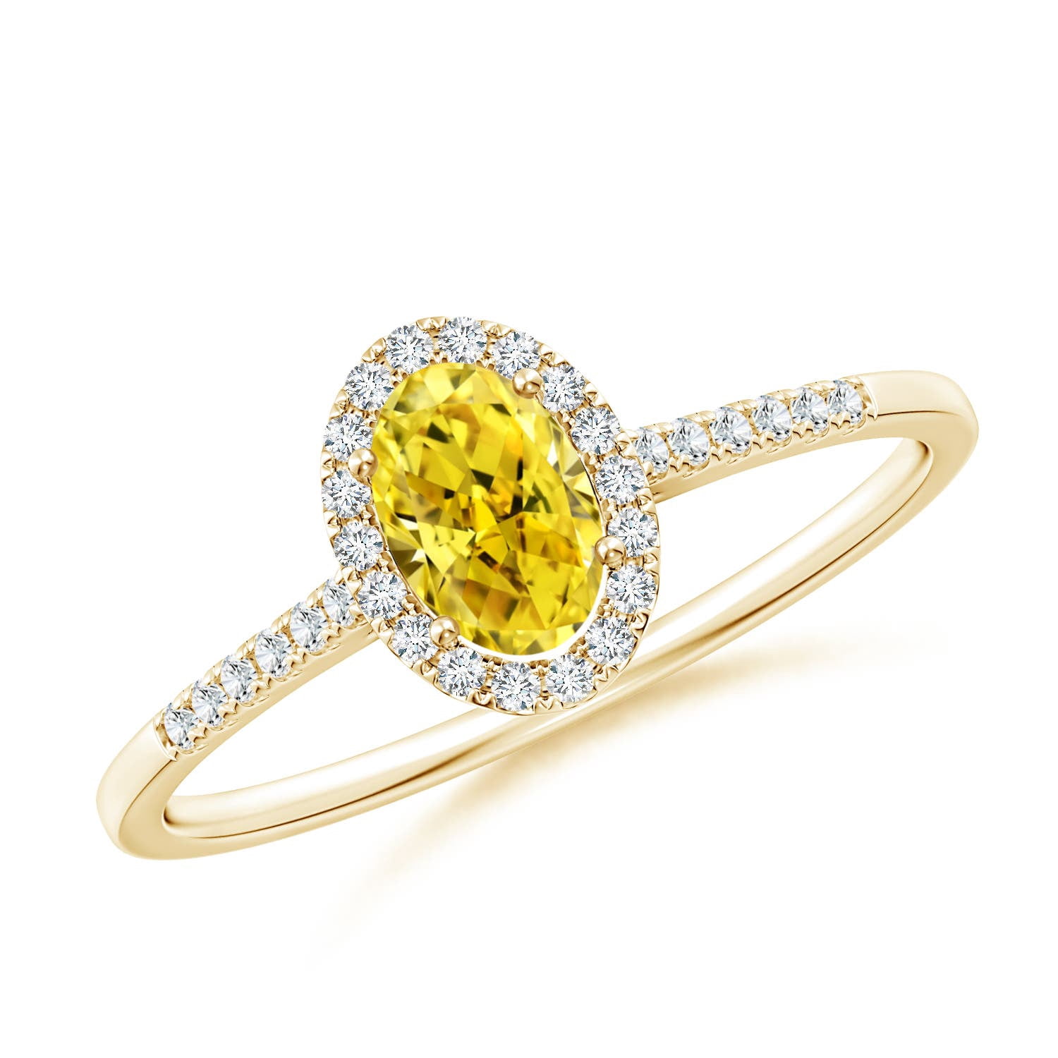 Customer reviews for ANGARA Lab Grown Yellow Diamond Halo Ring for ...