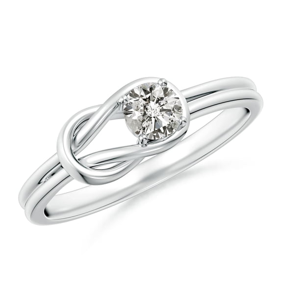 ANGARA Natural Solitaire Diamond Infinity Knot Ring in 14K White Gold ...