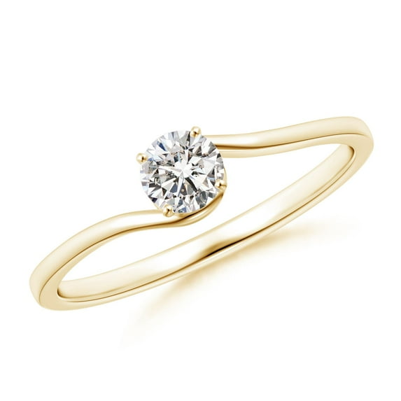 ANGARA Natural Diamond Bypass Engagement Ring in 14K Yellow Gold for ...