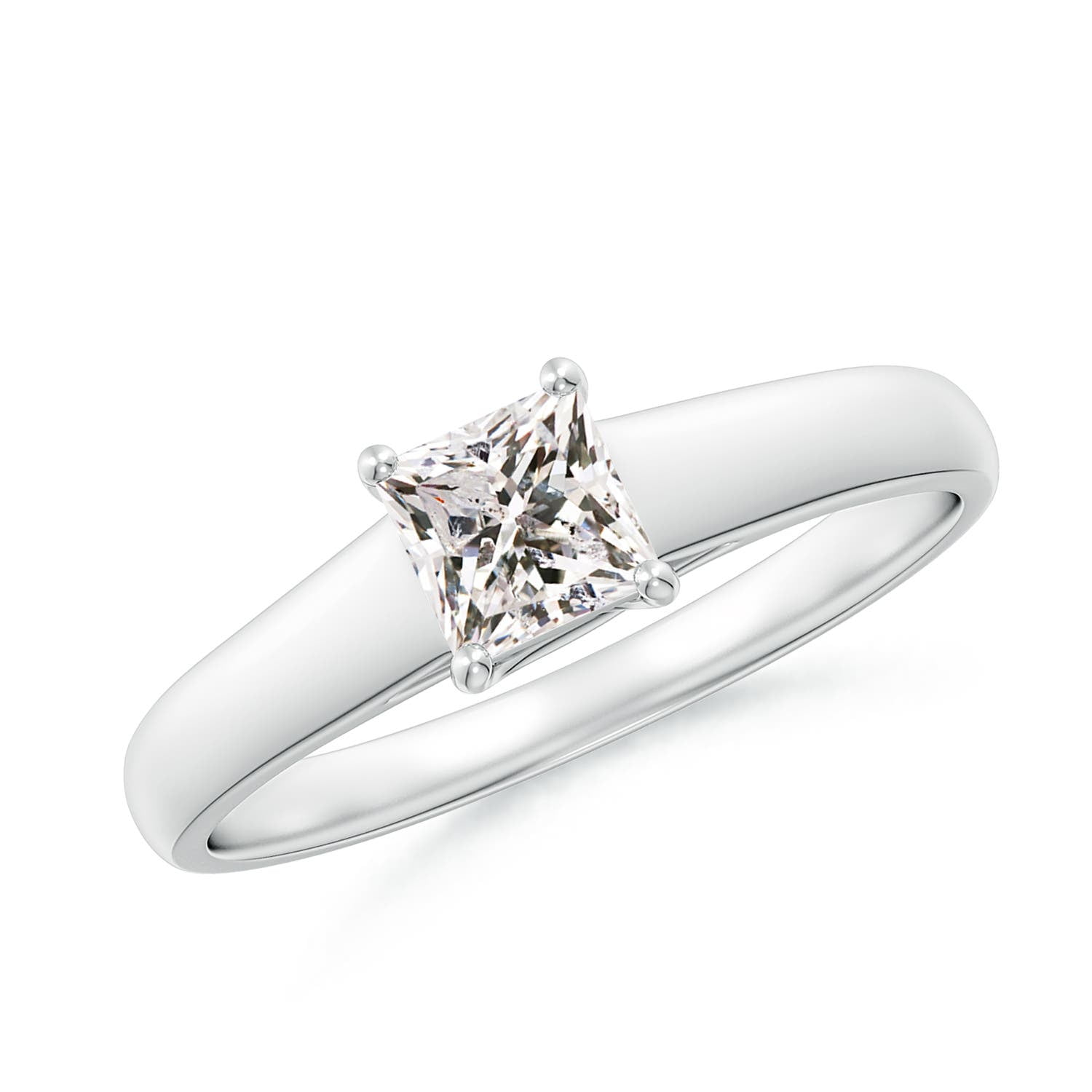 ANGARA Natural Diamond Solitaire Engagement Ring in 14K White Gold for ...