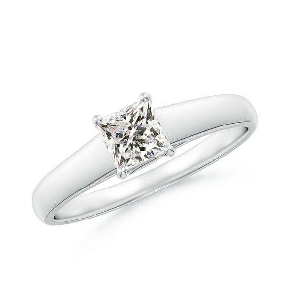 ANGARA Natural Diamond Solitaire Engagement Ring in 14K White Gold for ...