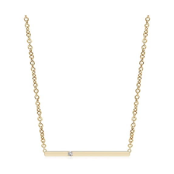 ANGARA Natural Diamond Bar Pendant Necklace in 14K Yellow Gold for ...