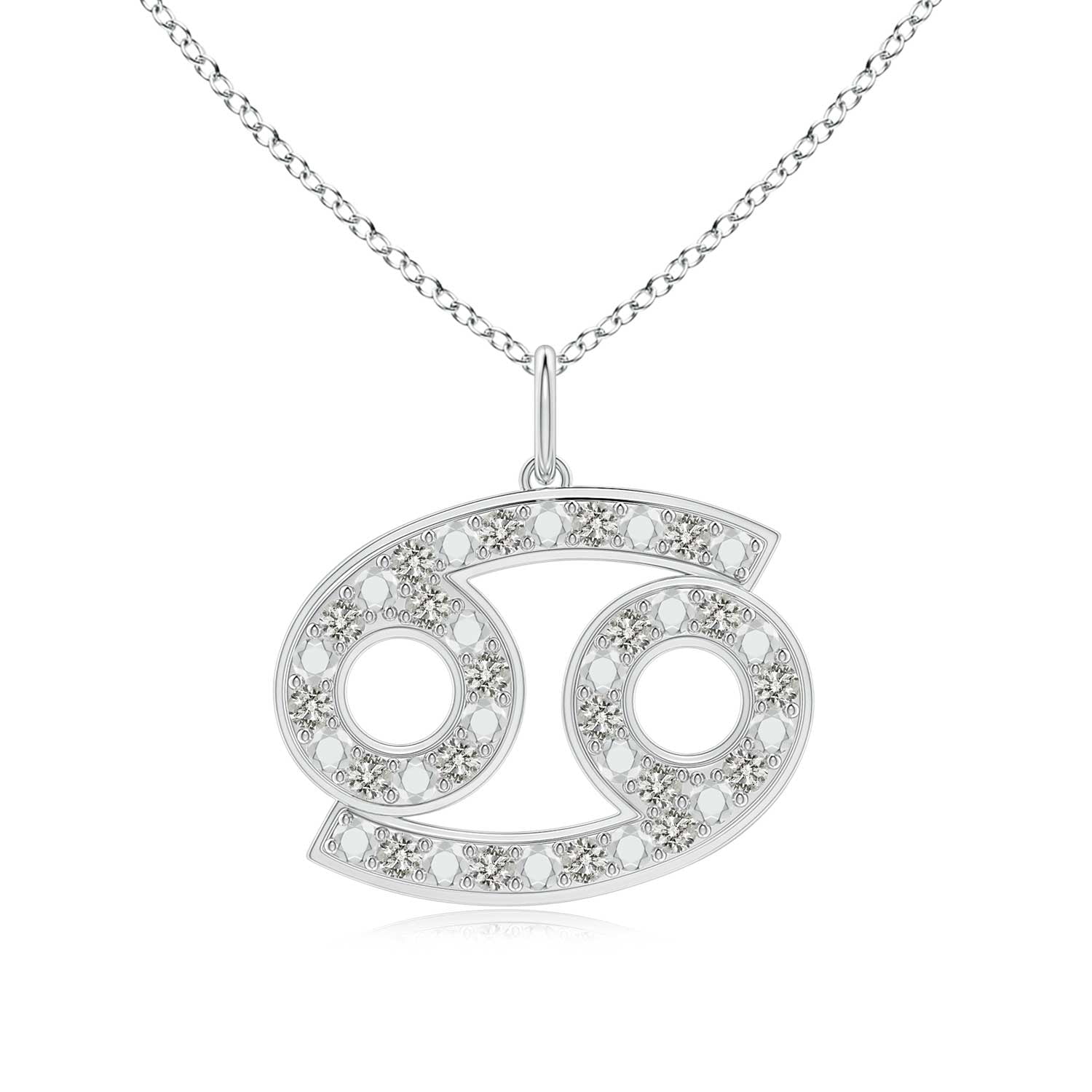 ANGARA Natural Diamond Cancer Zodiac Pendant Necklace for Women in 925 ...
