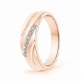 ANGARA Natural Diamond Wedding Ring for Men - Channel-Set 7-Stone Ring ...