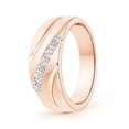 ANGARA Natural Diamond Wedding Ring for Men - Channel-Set 7-Stone Ring ...