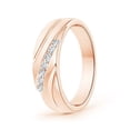 ANGARA Natural Diamond Wedding Ring for Men - Channel-Set 7-Stone Ring ...