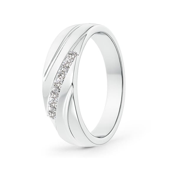 ANGARA Natural Diamond Wedding Ring for Men - Channel-Set 7-Stone Ring ...